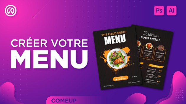 Je vais concevoir votre menu restaurant personnalisé par grafix