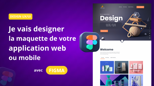 Je vais concevoir votre maquette web ou mobile moderne sur Figma (UI/UX ...