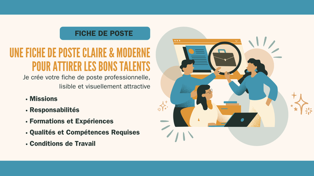 Je vais créer une fiche de poste claire et professionnelle par ...