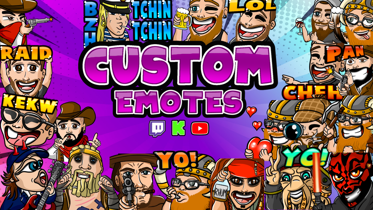 Je vais créer vos émotes pérsonnalisés pour twitch et autres par ...