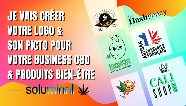 Je vais créer votre LOGO et PICTOGRAMME pour votre marque de CBD ...