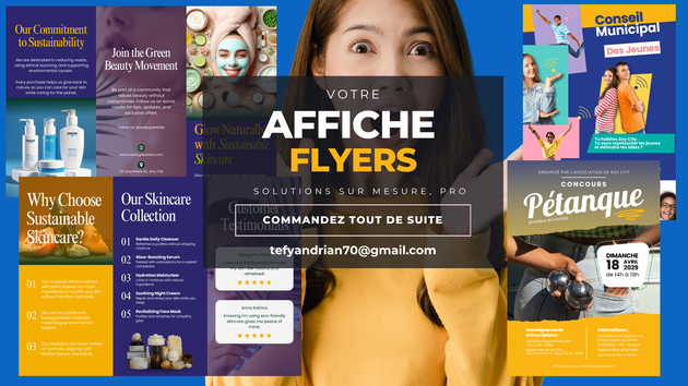 Je vais booster votre communication avec des flyers et brochures ...