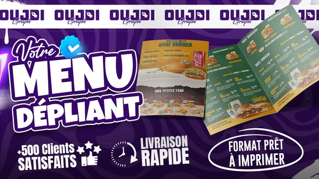 Je vais créer un menu dépliant professionnel qui donne faim à vos ...