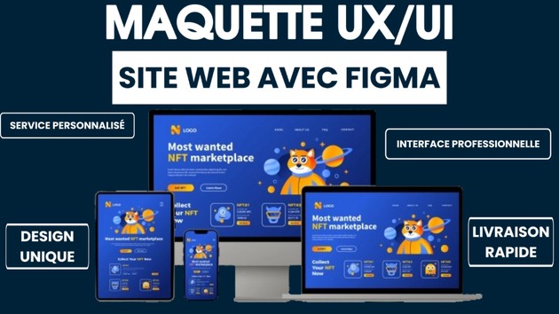Je vais créer la maquette de votre site web avec figma en appliquant le UX/UI par ProWeb_Agency