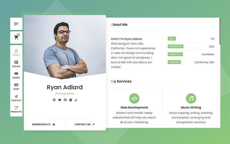 Je vais créer un cv en ligne site web portfolio moderne et interactif l ...