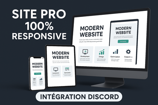 Je vais créer un site web moderne et responsive (HTML, CSS, PHP, MySQL) avec intégration Discord ...