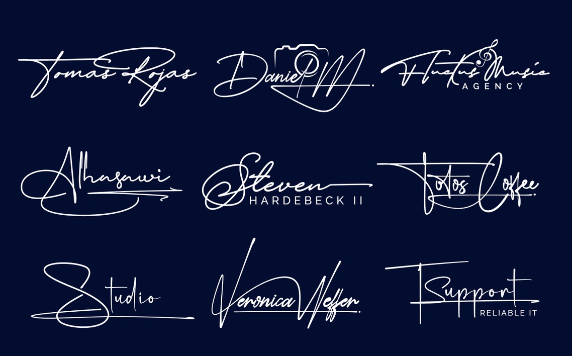 I will create handwritten signature logo for you by kajolography