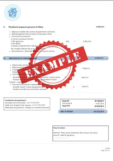 Je vais créé vos devis et factures professionnels et personnalisés par ...