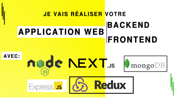 Je vais réaliser vos applications web Frontend et backend avec React js ...