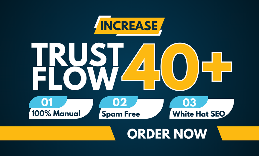 I will increase your majestic trust flow TF 40 plus guaranteed by AmeerSEO