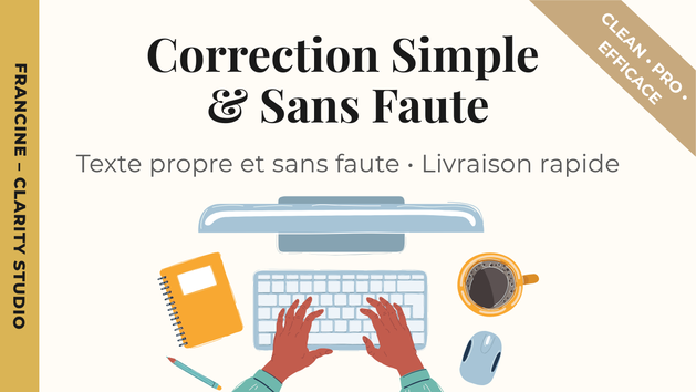 Je vais corriger ton texte de manière simple et sans faute par ...