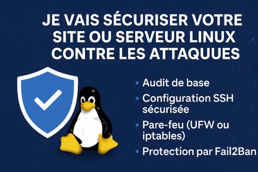 Je vais sécuriser votre site ou serveur Linux contre les attaques par CyberDev_Studio
