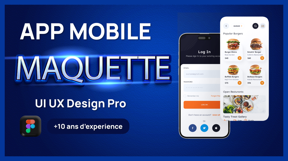 Je vais concevoir la maquette UI/UX design de votre application mobile ...