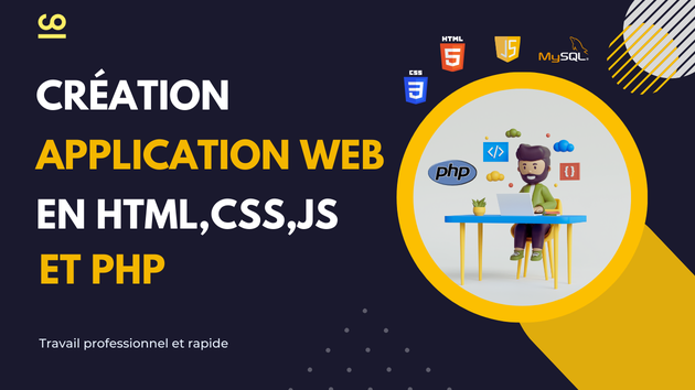 Je vais céer votre application web sur mesure avec du code HTML,CSS,Javascript,PHP/Laravel et ...