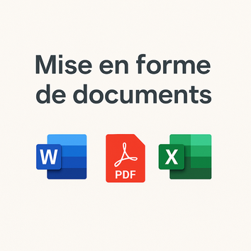 Je vais mettre en forme vos documents word pdf ou excel par ehdep