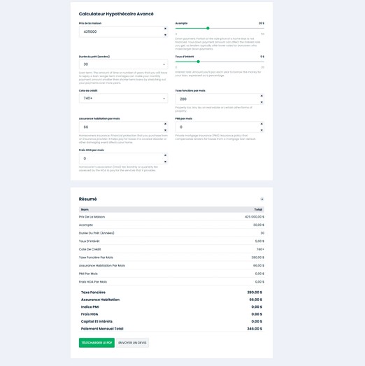 Je vais créer un simulateur de devis interactif et instantané sur ...