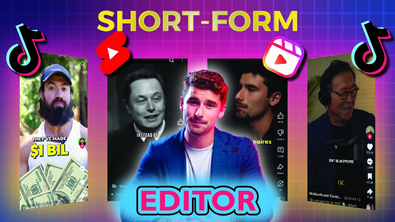 I will edit professional short form videos, TikToks, YouTube Shorts ...