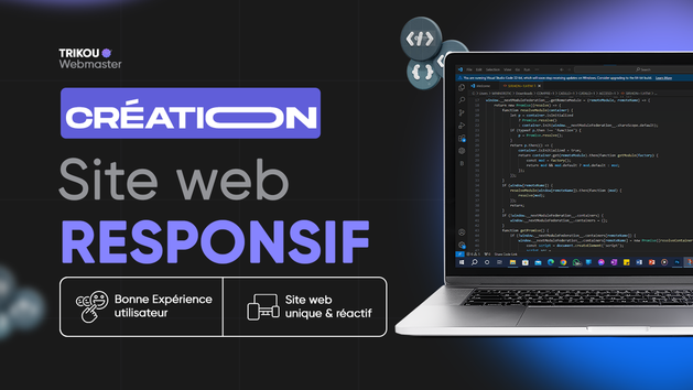 Je vais créez votre site web performant avec HTML, CSS, JavaScript et ...