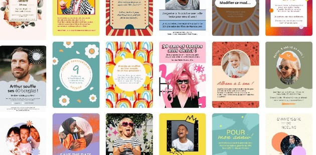 Je vais créer une carte d'invitation originale et personalisée pour ...