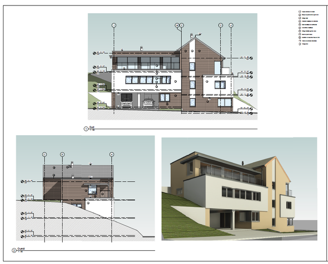 Je vais modéliser votre projet en modèle 3D BIM avec Revit par RC ...