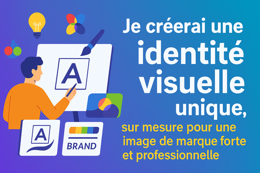 Je vais créer une identité visuelle unique, sur mesure pour une image de marque forte et ...