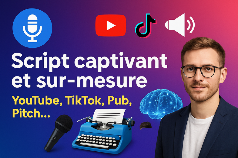 Je vais rédiger un script court et impactant pour vos vidéos TikTok / Reels par OptiLab