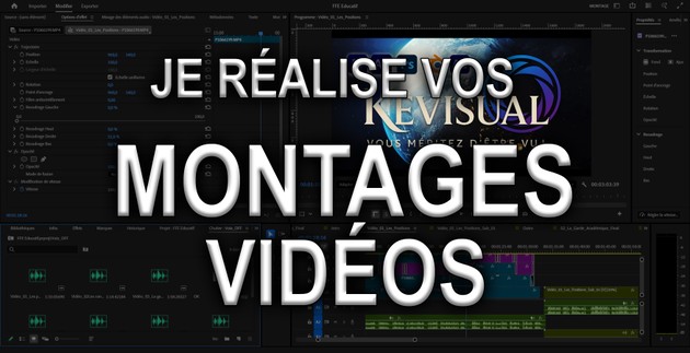 Je vais faire le montage de vos vidéos avec précision, sens du rythme ...
