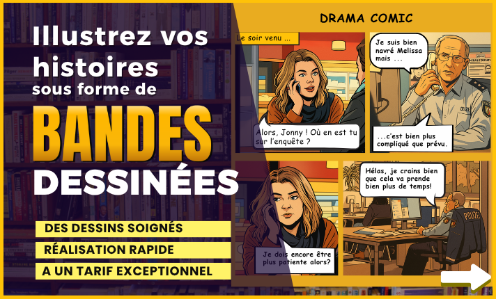 Je vais illustrer vos histoires sous forme de bande dessinée ...