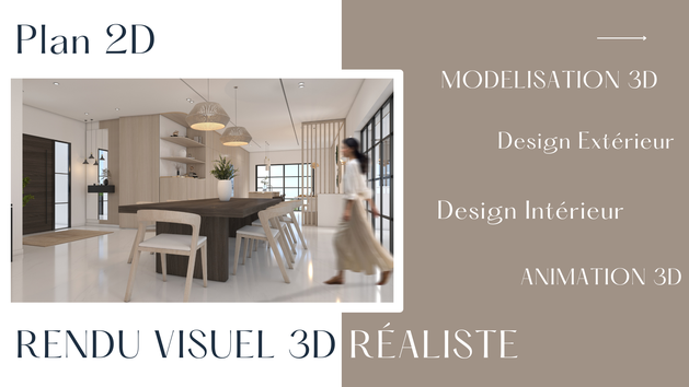 Je vais réaliser un plan architectural 2D et en faire une maquette 3D ...