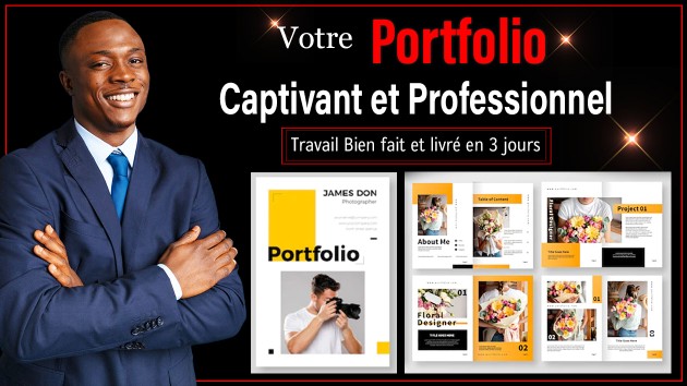 Je vais créer votre Portfolio ou Lookbook captivant et professionnel ...
