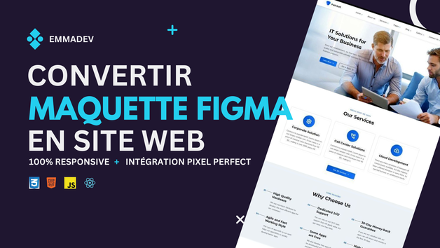 Je vais transformer votre maquette Figma en site web React/Next.js ...