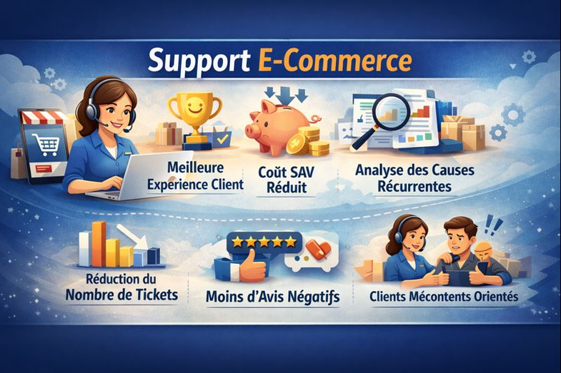 Je vais améliorer la qualité de votre SAV e-commerce et vos réponses ...