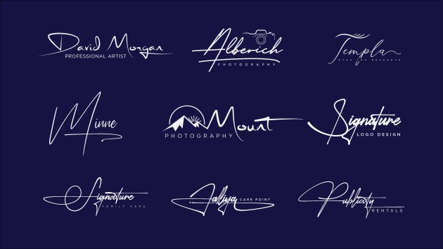 I will design luxury signature and handwritten business logo design by ...