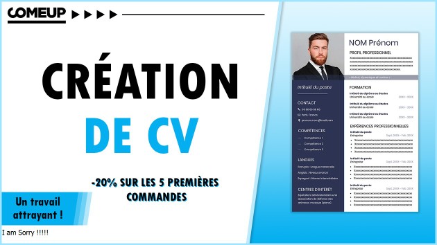 Je vais réaliser votre CV professionnel par Biova_Mgb