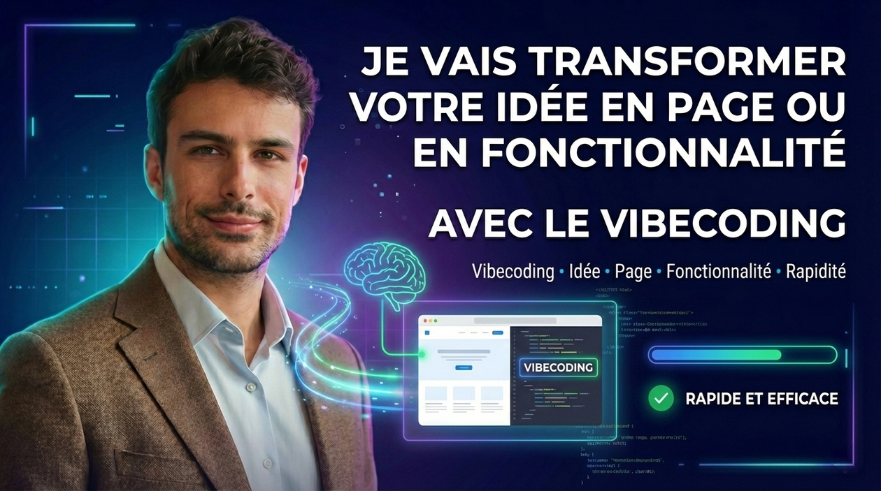 Je vais transformer votre idée en page ou en fonctionnalité avec le Vibecoding par Louix