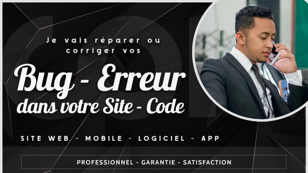Je vais corriger très vite un bug ou erreur dans votre site ou application web par Ny_Hasina