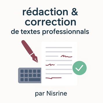 Je vais rédiger et corriger vos textes professionnels avec clarté et ...
