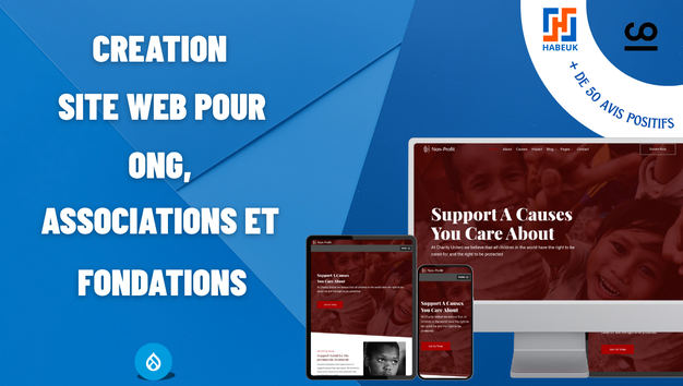 Je vais créer votre site vitrine professionnel pour ONG, associations ...