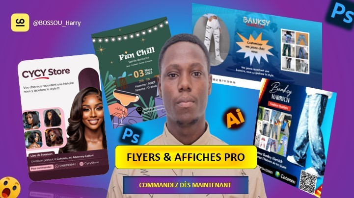 Je vais créer une affiche ou un flyer professionnel impactant pour ...