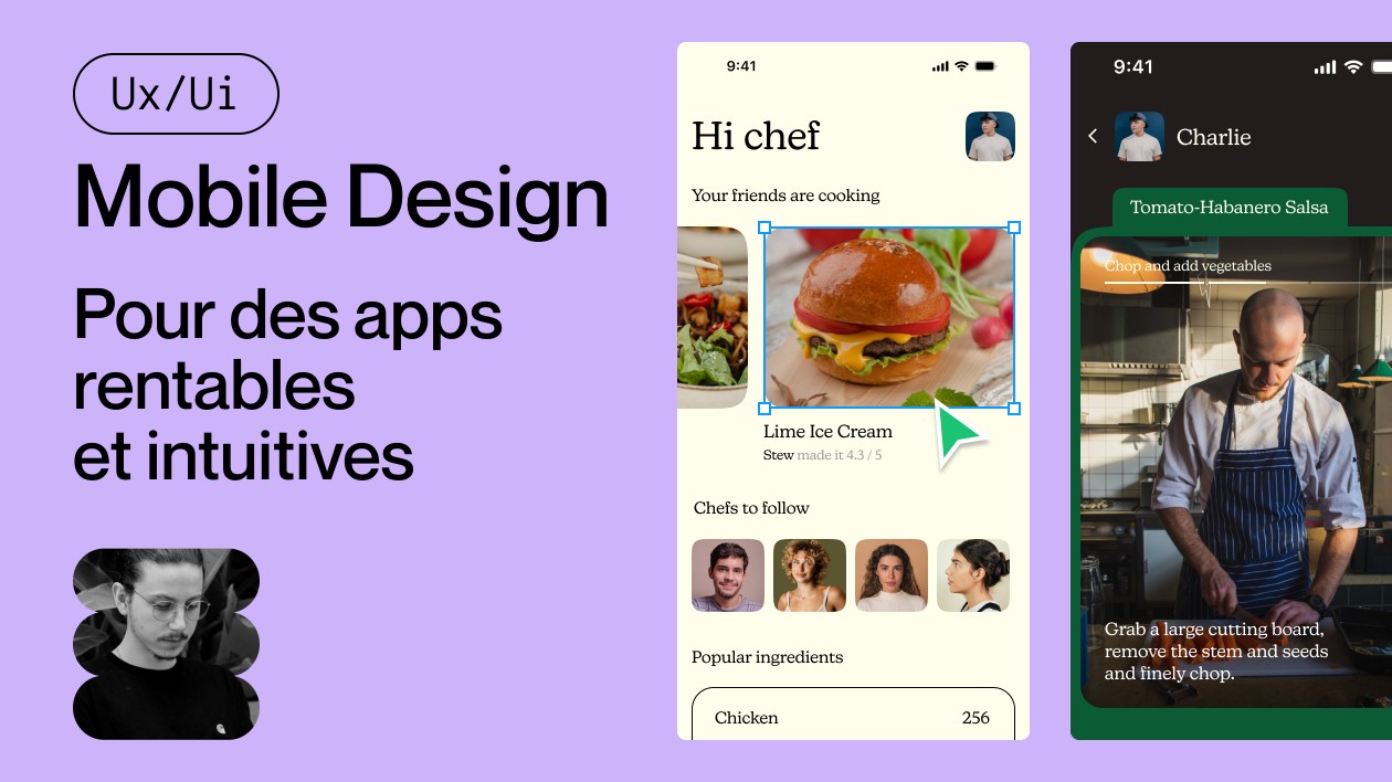 Je vais concevoir des interfaces UX/UI sur Figma pour votre application ...