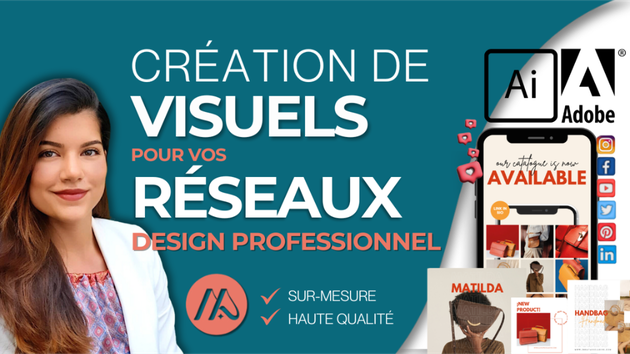 Je vais créer des visuels à poster sur vos réseaux sociaux par ibelstudio