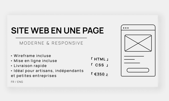 Je vais créer votre site web vitrine moderne en HTML / CSS (one-page ...