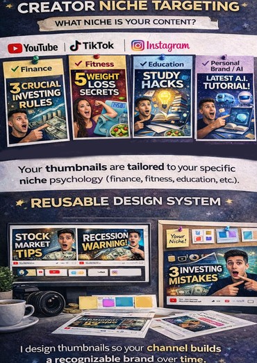 I will high-click thumbnails and social graphics for YouTube, TikTok, and Instagram proven click ...