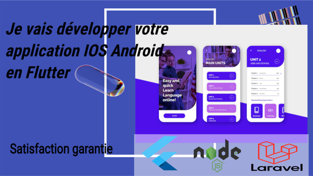 Je vais créer votre application mobile Andoid/IOS sur mesure en flutter ...