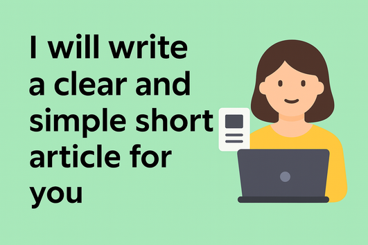 I will write A Clear And Simple Short Article For You by TokyRaharizo