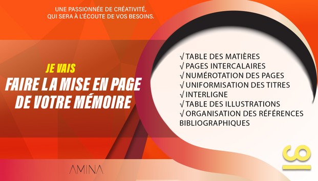 Je vais faire la mise en page de votre mémoire par Amina_Design