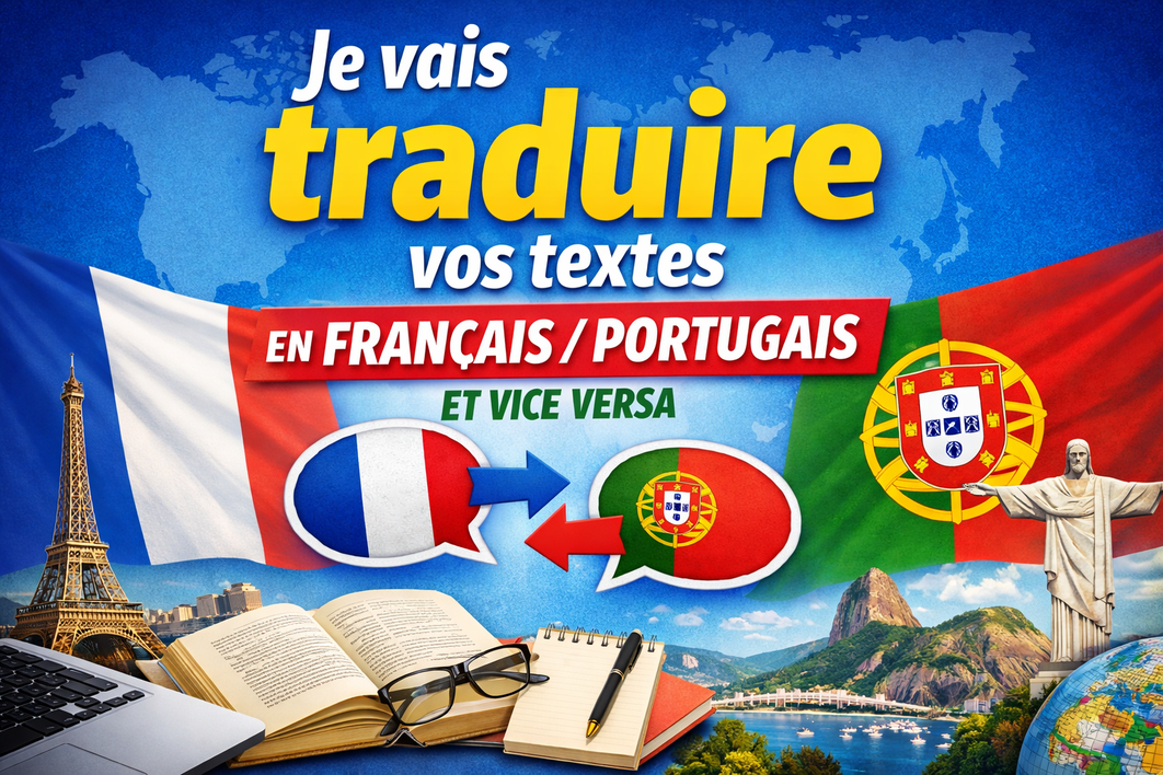 Je vais traduire vos textes en français/portugais et vice-versa par ...
