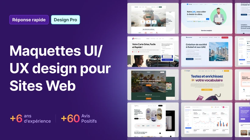 Je vais créer une maquette UI/UX professionnelle et moderne pour votre site ou application par ...