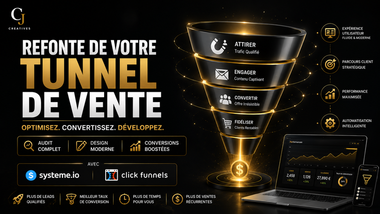 Je vais refondre et optimiser votre tunnel de vente Système io par ...