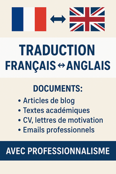 Je vais traduire vos textes du français vers l'anglais et vice versa ...
